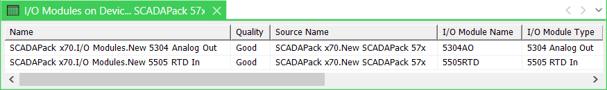 SCADAPack x70 Driver Guide - SCADAPack x70 I/O Modules List (Queries Lists that are Specific to ...